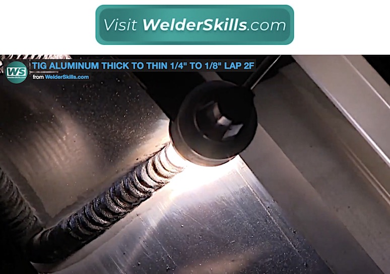 Tig Welding Aluminum thick to thin 1/4" to 1/8" lap 2f