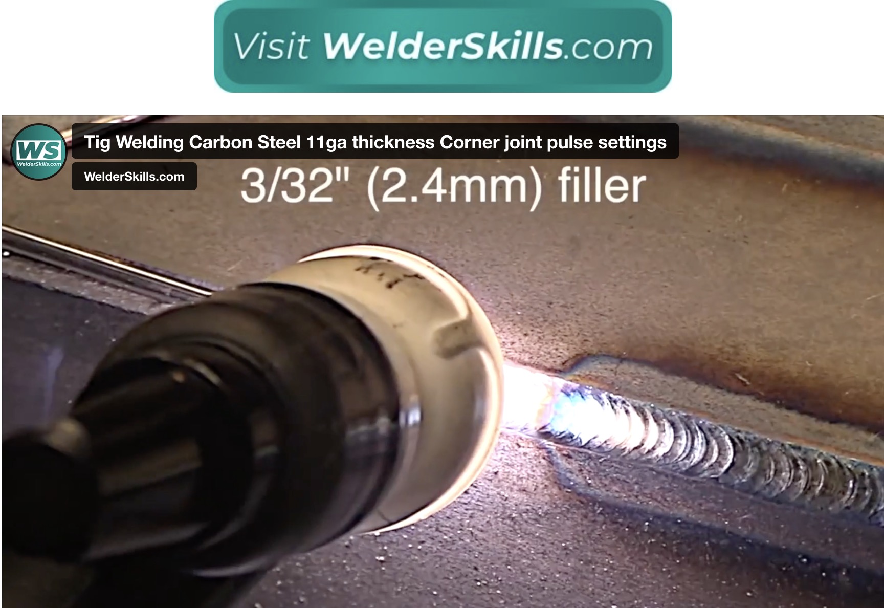 Tig Welding Carbon Steel 11ga thickness Corner joint pulse settings