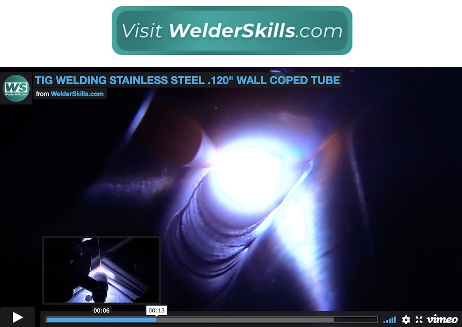 Tig Welding Stainless Steel coped tube .120" wall thickness settings