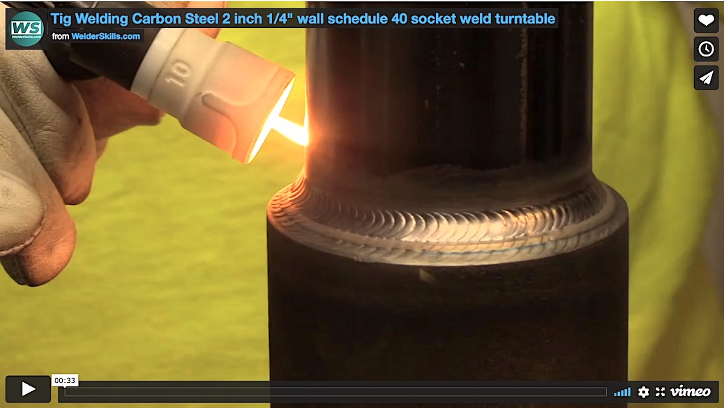 TIG Welder Setings for Carbon Steel Fillet Welds